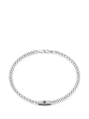 Philipp Plein Plein Tag Gourmette Necklace - Silver
