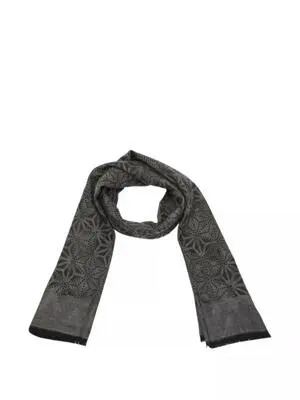 Gianfranco Ferre Geometric Pattern Scarf - Grey