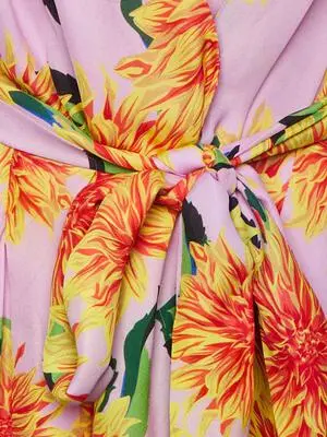Carolina Herrera Floral-print Wrap Midi Dress
