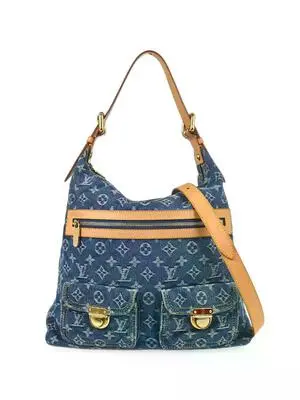 LOUIS VUITTON Monogram Denim Baggy Shoulder Bag - Blue