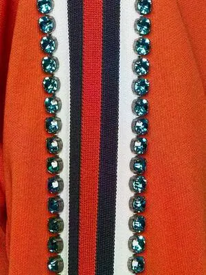 Gucci Crystal-embellished Web Hoodie
