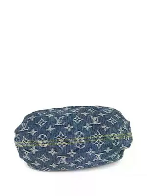 LOUIS VUITTON 2005 Monogram Denim Pleaty Handbag