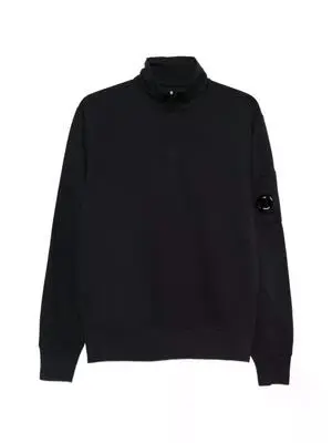 C.P. COMPANY Lens-detail Half-zip Sweater - Black