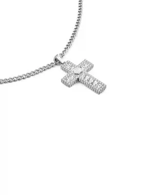 Philipp Plein Crystal-embellished Necklace - Silver