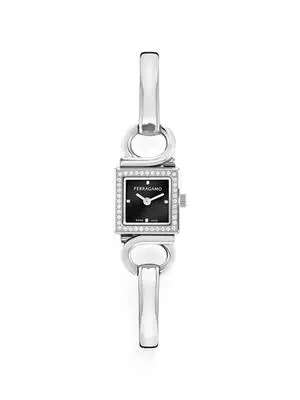 FERRAGAMO Gancio Evo Bangle 18mm Watch - Black