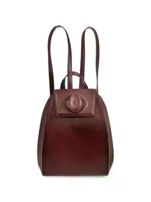 Cartier 1990-2000s Logo-embossed Leather Backpack - Red