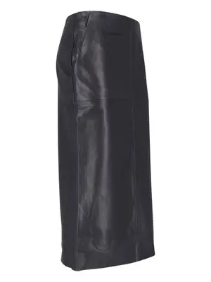 ALMADA Midi Leather Skirt "birdy