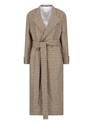 SA SU PHI Checkered Wool Coat