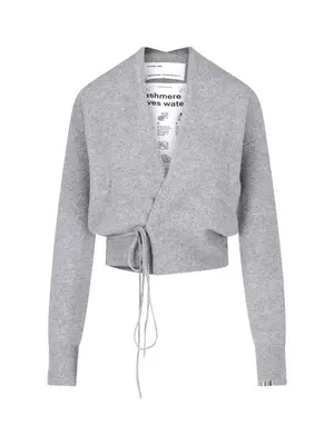 Extreme Cashmere Tie Cardigan "ella - Gray