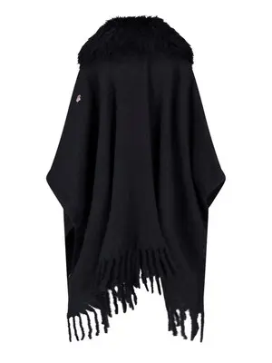 Moncler Cape With Shearling Collar