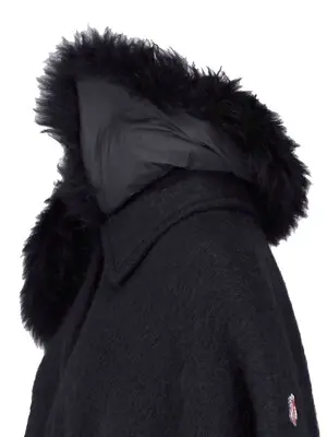 Moncler Cape With Shearling Collar