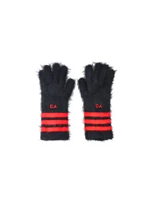 Y3 Gloves “3-stripes - Black