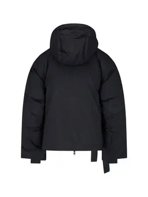 Y3 Quilted Tie-front Down Jacket
