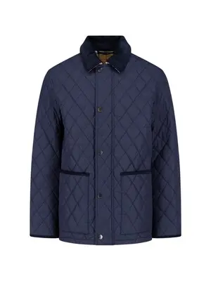 Burberry Quilted Jacket "haddington - Blue