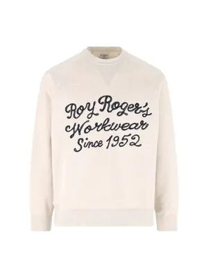 ROY ROGER'S Crewneck Sweatshirt “call Now - Cream
