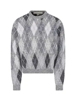 ERL Diamond-pattern Sweater - Gray