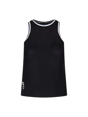 Y3 X Wales Bonner Tank Top In Mesh - Black