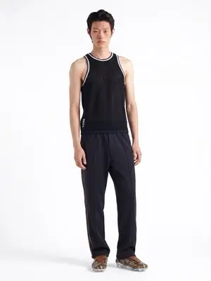 Y3 X Wales Bonner Tank Top In Mesh