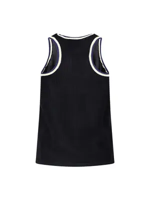 Y3 X Wales Bonner Tank Top In Mesh