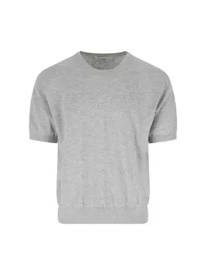 DUNST Cotton Blend Sweater - Gray