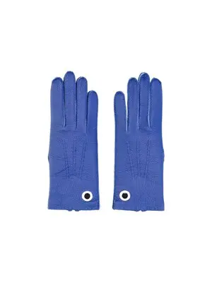 AMI Paris Leather Gloves - Blue