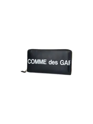 Comme Des Garçons Zip Logo Wallet - Black