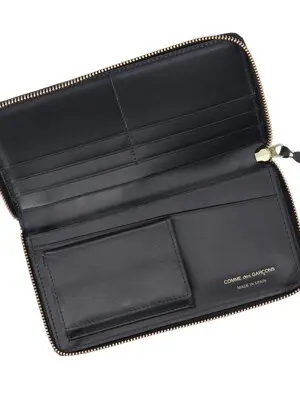 Comme Des Garçons Zip Logo Wallet - Black