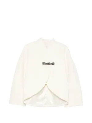 FORTE_FORTE Wool Blend Cropped Coat - Multicolor