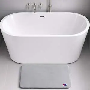 Champion Logo Patch Memory Foam Bath Mats