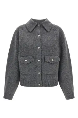Guest In Residence Felt Bomber Jacket - Gray