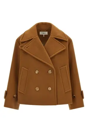 Chloé Soft Wool Coat - Brown