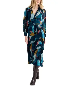 PHASE EIGHT Catalina Petal Abstract Print Midi Dress