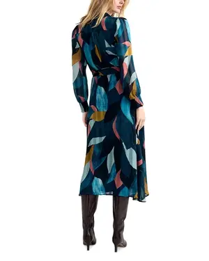 PHASE EIGHT Catalina Petal Abstract Print Midi Dress