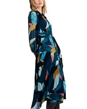 PHASE EIGHT Catalina Petal Abstract Print Midi Dress