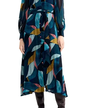 PHASE EIGHT Petite Catalina Petal Abstract Print Midi Dress