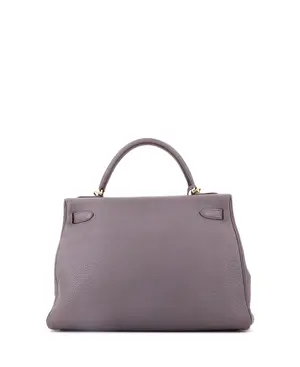 Hermès Kelly 32 Handbag Grey Togo With Gold Hardware