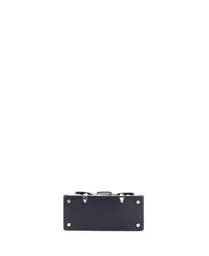 Goyard Structured Saigon Top Handle Bag Embroidered Coated Canvas With Leather - Black