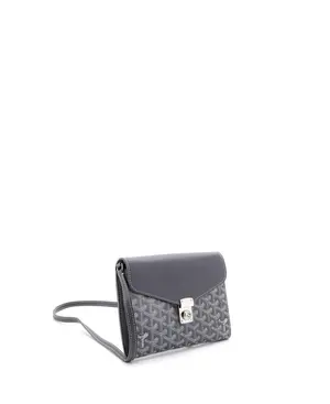 Goyard Chypre Wallet On Strap Coated Canvas With Leather