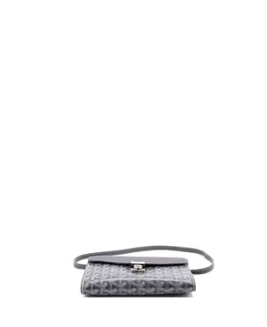 Goyard Chypre Wallet On Strap Coated Canvas With Leather