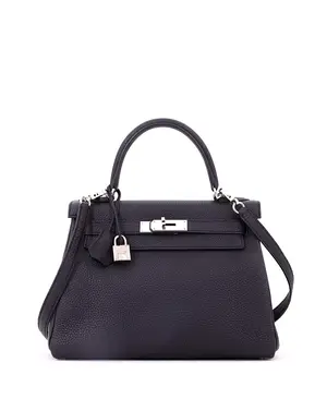 Hermès Kelly 28 Handbag Black Togo With Palladium Hardware - Noir
