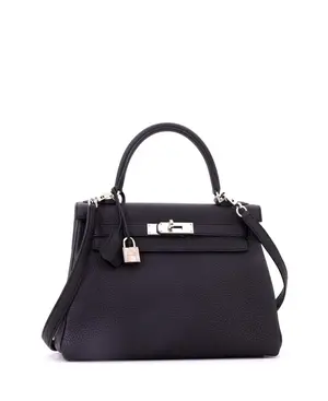 Hermès Kelly 28 Handbag Black Togo With Palladium Hardware