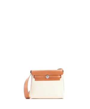 Hermès 20 Herbag Zip Toile And Leather - Neutral