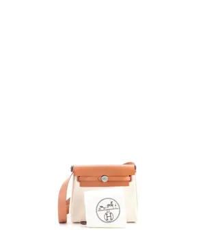 Hermès 20 Herbag Zip Toile And Leather - Neutral