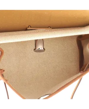 Hermès 20 Herbag Zip Toile And Leather - Neutral