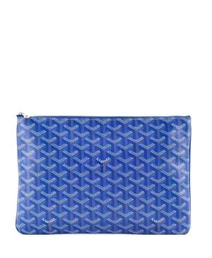 Goyard Mm Senat Zip Pouch Coated Canvas - Blue