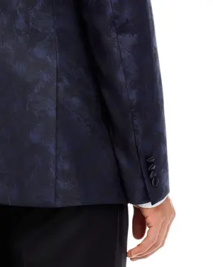 John Varvatos Floral Jacquard Slim Fit Wool Blend Dinner Jacket