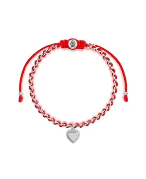 KARMA AND LUCK Boundless Affection Red String Heart Bracelet - Redsilver