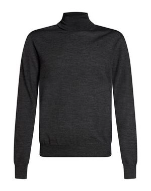 Boglioli Turtleneck Charcoal Size Virgin Wool - Grey