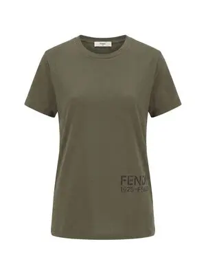 Fendi Fendi Women Logo Cotton T-Shirt Multicolor