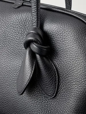 Jacquemus Le Turismo Full-grain Leather Messenger Bag - Black